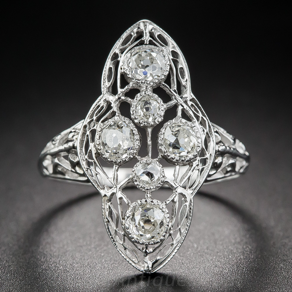 Edwardian Style Diamond Dinner Ring