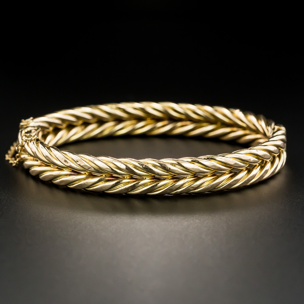 English Victorian Gold Twist Bangle