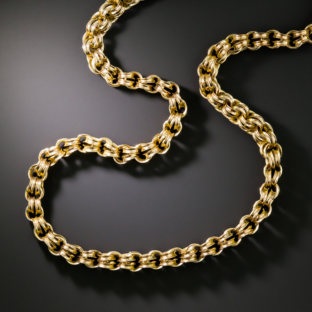 English Victorian Rolo Chain Necklace