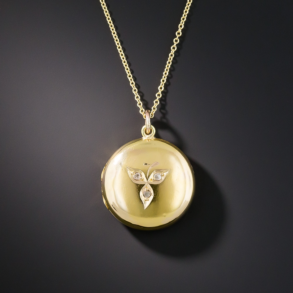 English Victorian Rose-Cut Diamond Diamond Locket