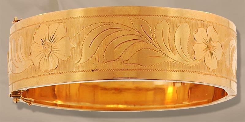 Engraved Bangle Bracelet