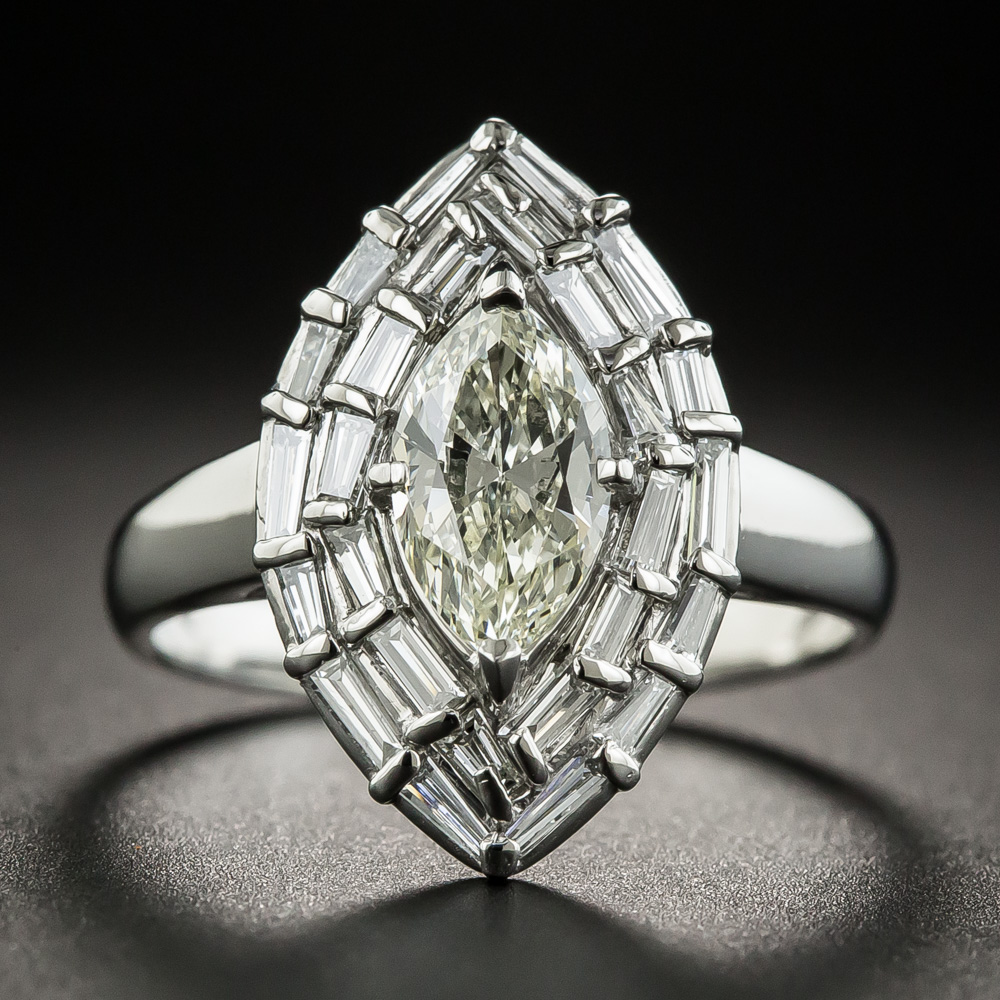 Estate 1.01 Carat Marquise Diamond Ring - GIA M VVS2
