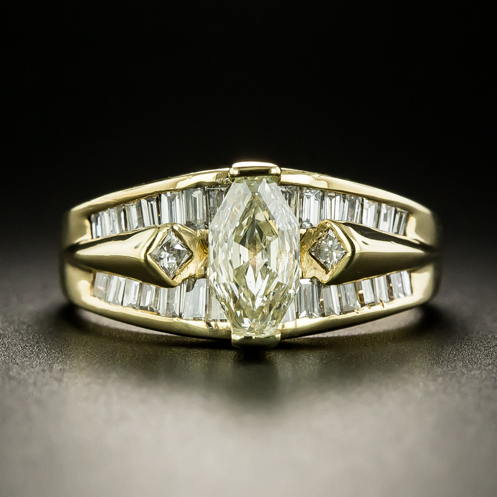 Estate 1.07 Carat Octagonal Diamond Ring - GIA