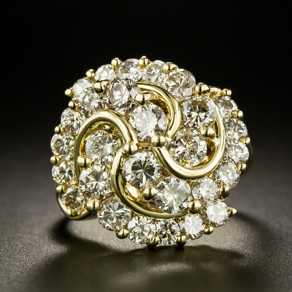 Estate 3.00 Carat Diamond Swirl Ring