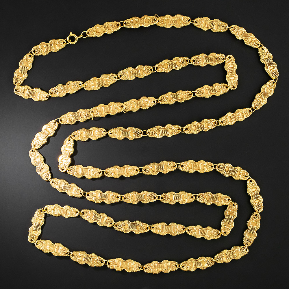 Estate 51 1/2 Inch Fancy Link Chain