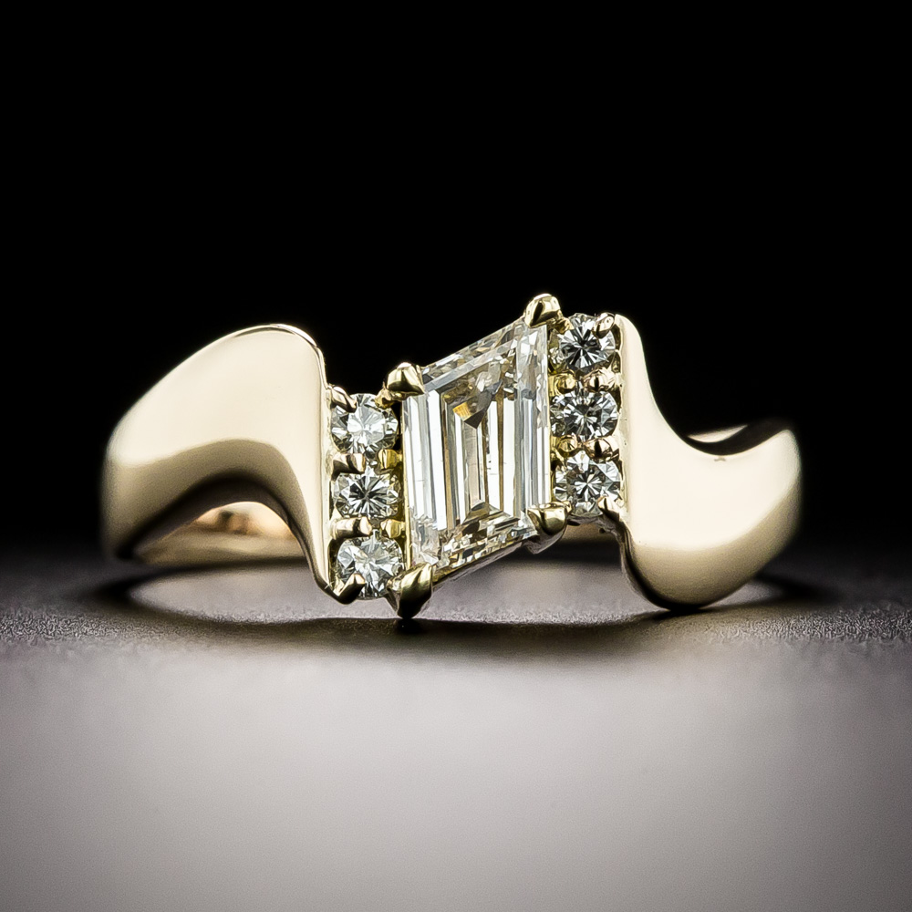 Estate .53 Carat Parallelogram-Cut Diamond Ring