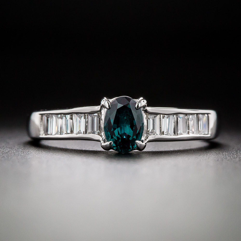 Estate .54 Carat Alexandrite and Diamond Ring