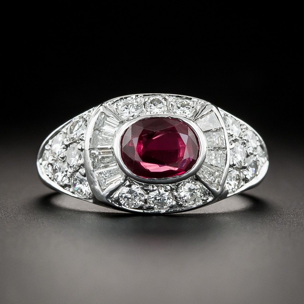 Estate .65 Carat Ruby and Diamond Ring