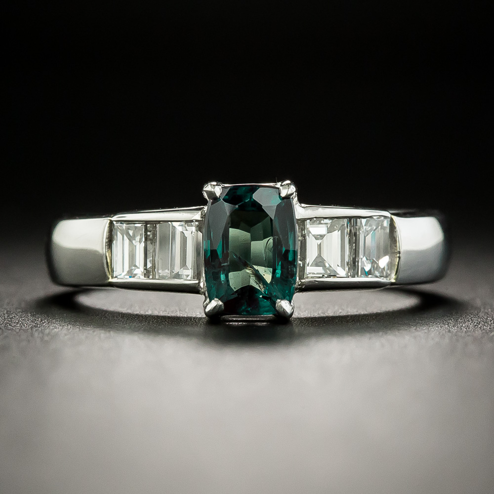 Estate .82 Carat Alexandrite and Diamond Ring
