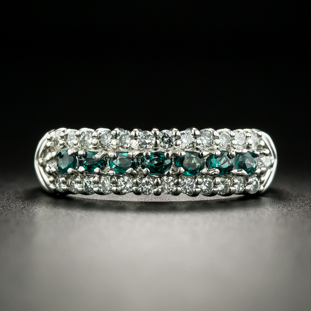 Estate Alexandrite and Diamond Ring