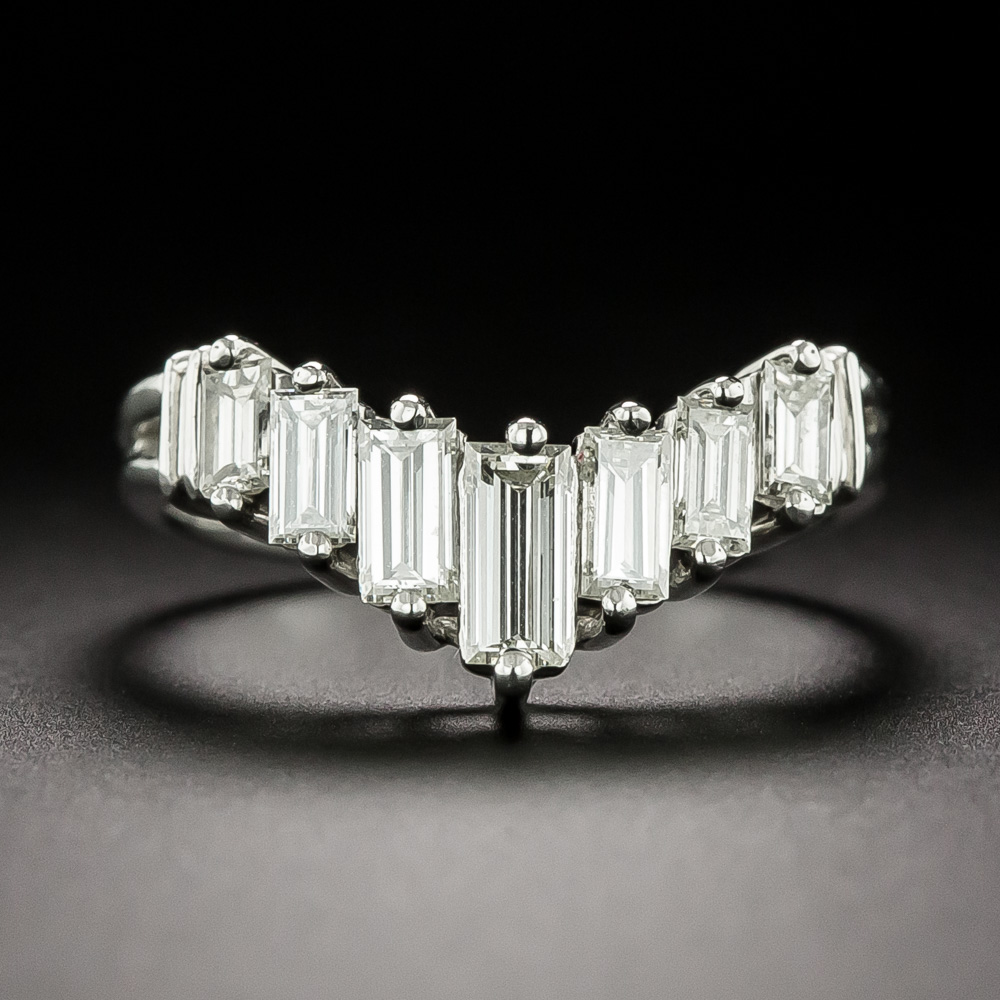 Estate Baguette Diamond Guard Band