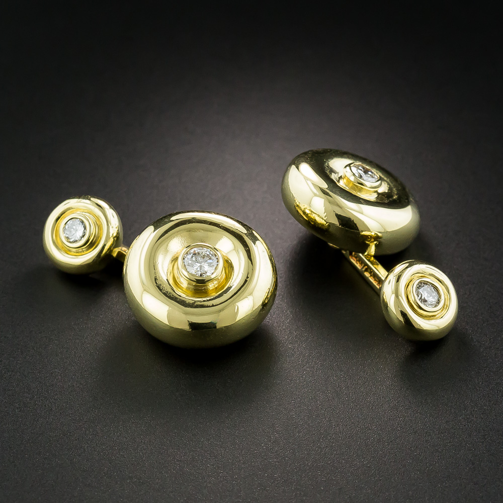Estate Cartier Diamond Cuff Links