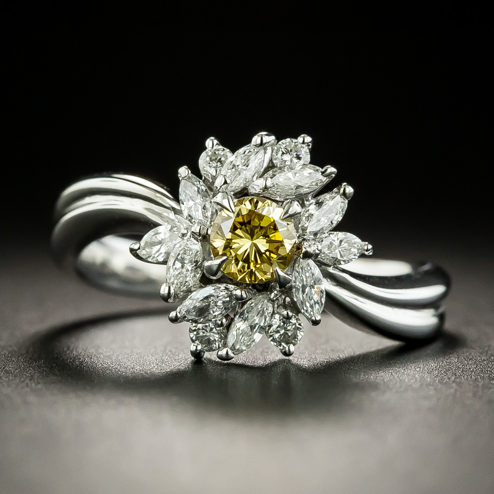 Estate Diamond Flower Ring
