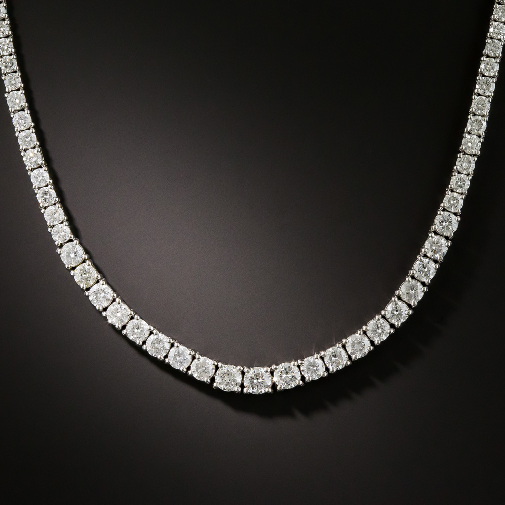 Estate Diamond Rivière Necklace