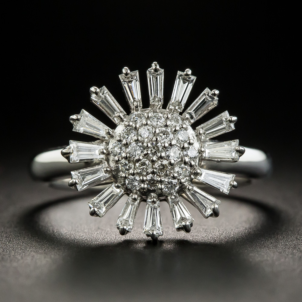 Estate Diamond Sunburst Ring