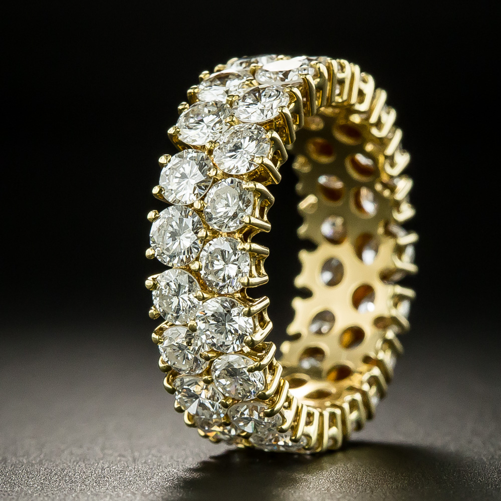 Estate Double Diamond Eternity Band, Size 5