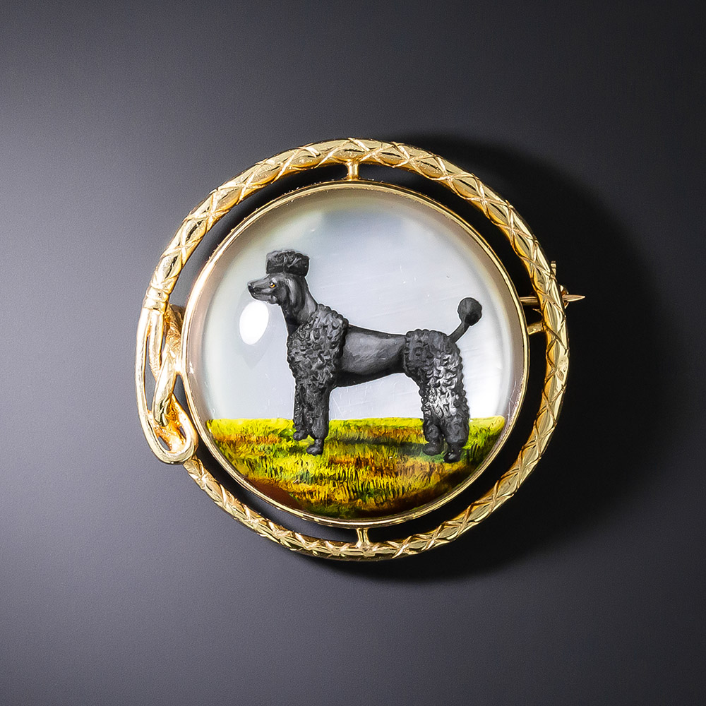 Essex Crystal Standard Poodle Brooch