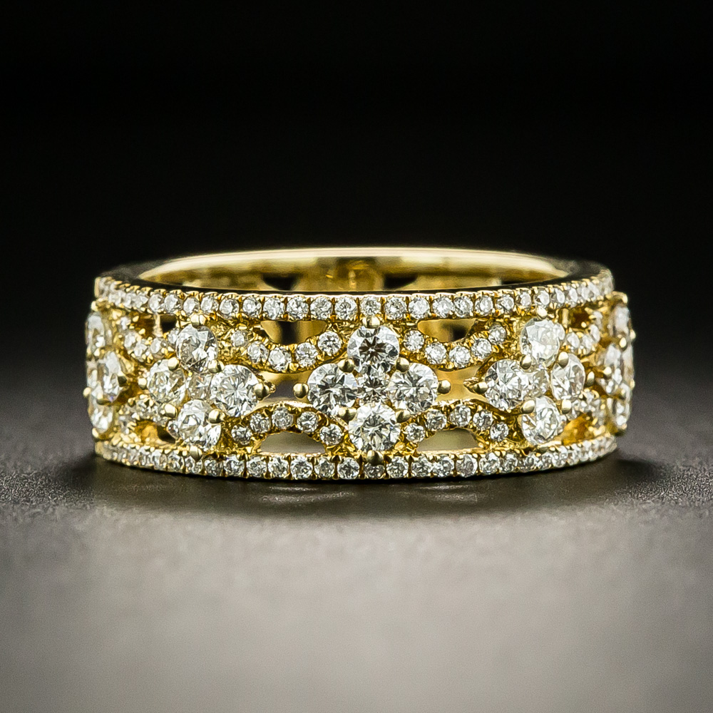 Estate Fancy Diamond Wedding Band
