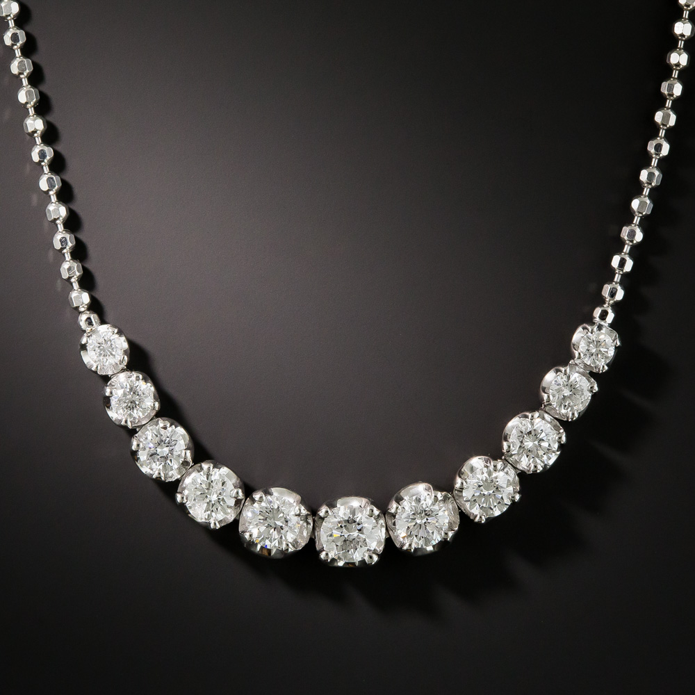 Estate Graduated Diamond Necklace