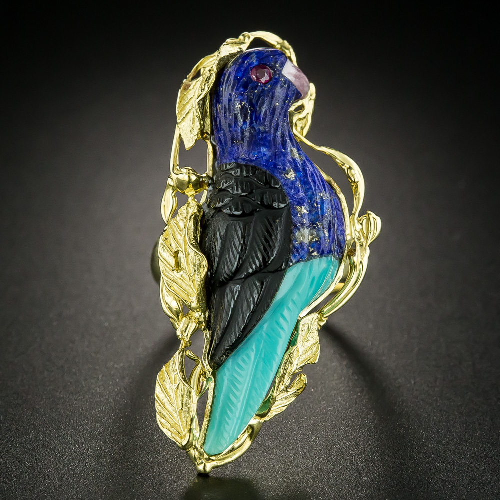 Estate Multi-Stone Parrot Ring