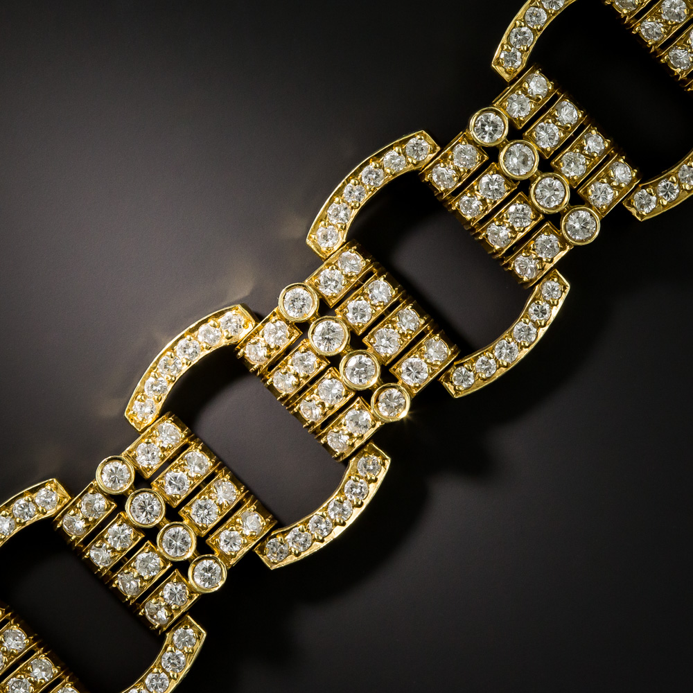 Estate Open Link Diamond Bracelet