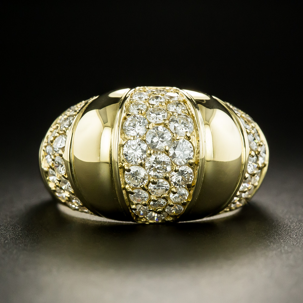 Estate Pavé Diamond Bombé Ring