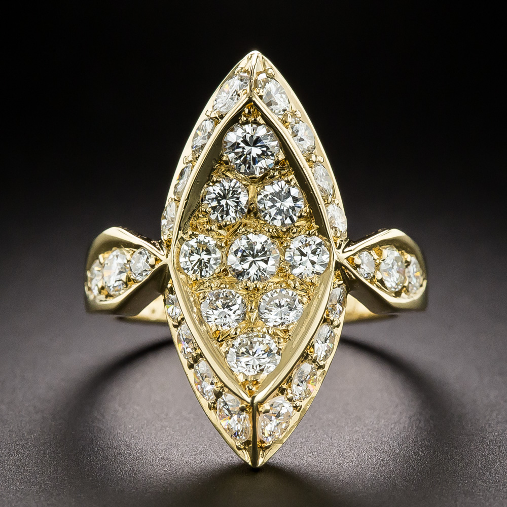 Estate Pavé Diamond Dinner Ring