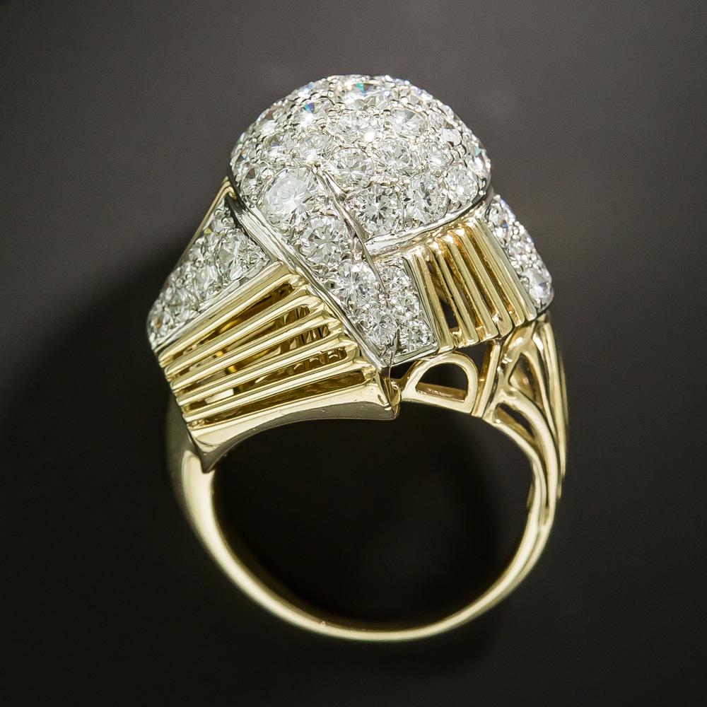Estate Pavé Diamond Dome Ring