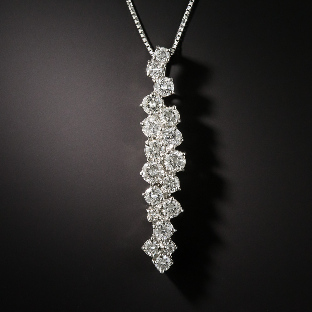 Estate Platinum Diamond Pendant