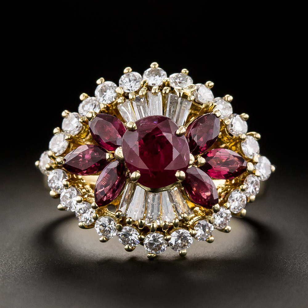 Estate Ruby and Diamond Ring