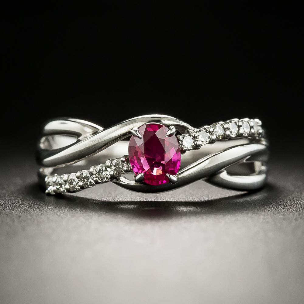 Estate Ruby and Diamond Twist Ring