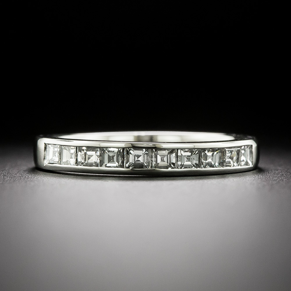 Estate Square-Cut Diamond Platinum Band