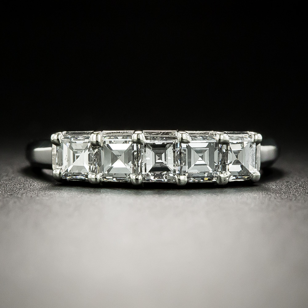 Estate Square Diamond Band Ring