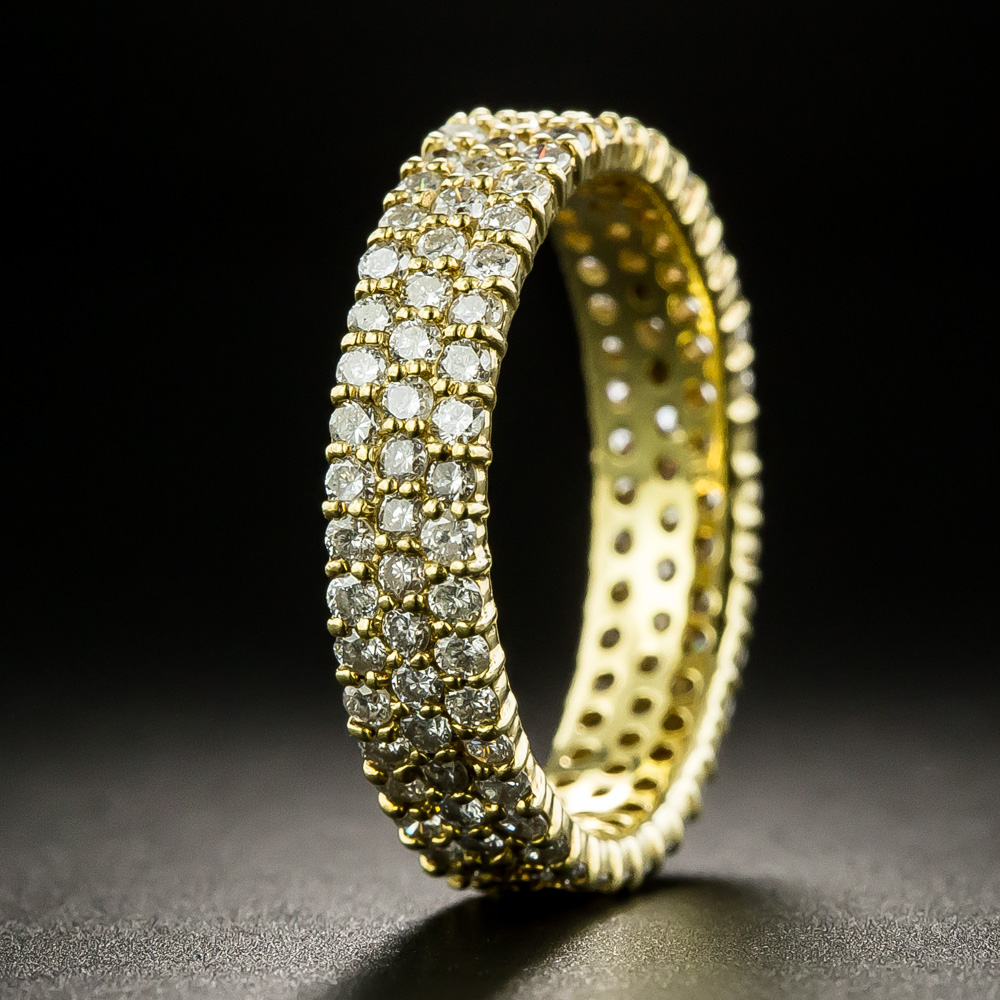 Estate Three-Row Diamond Eternity Band