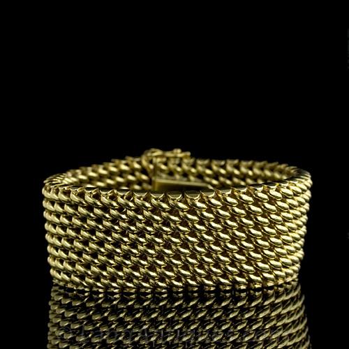 Extra Heavy Wide Gold Bracelet