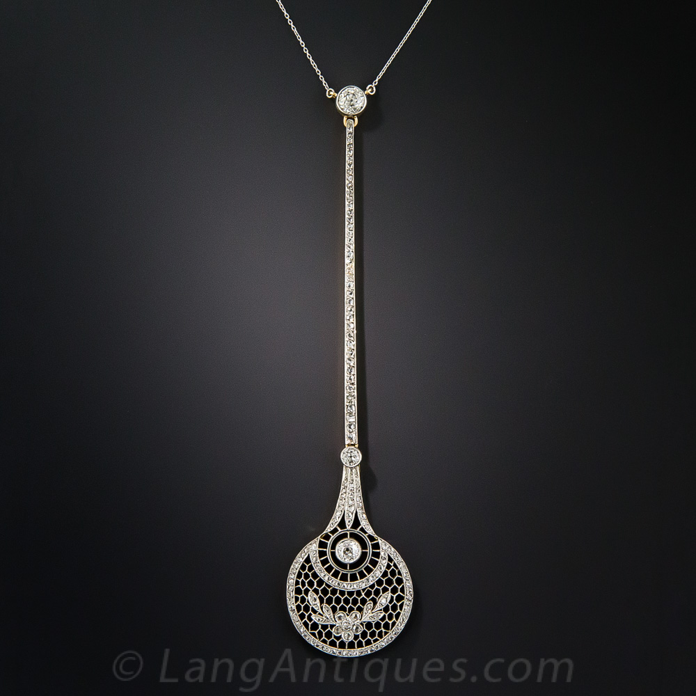Extra-Long Edwardian Diamond Lavaliere