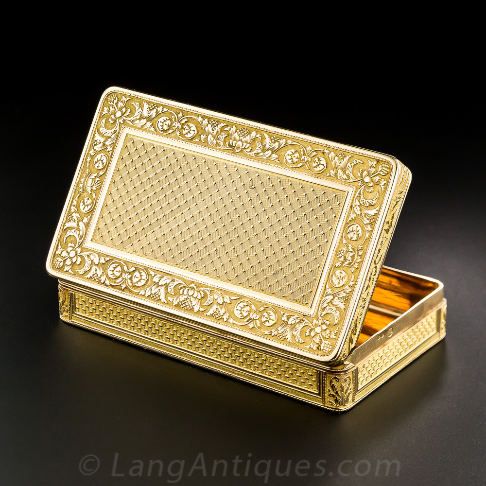 Fine French Gold Box with Mirror