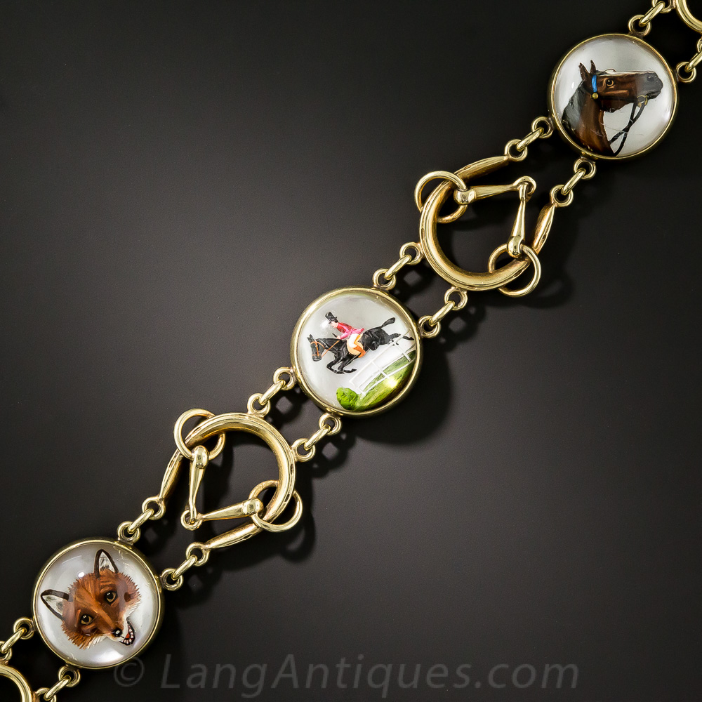 Fox Hunt Reverse Intaglio Bracelet