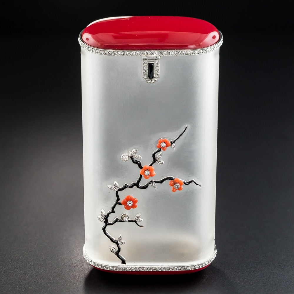 French Art Deco Japonesque Crystal Case