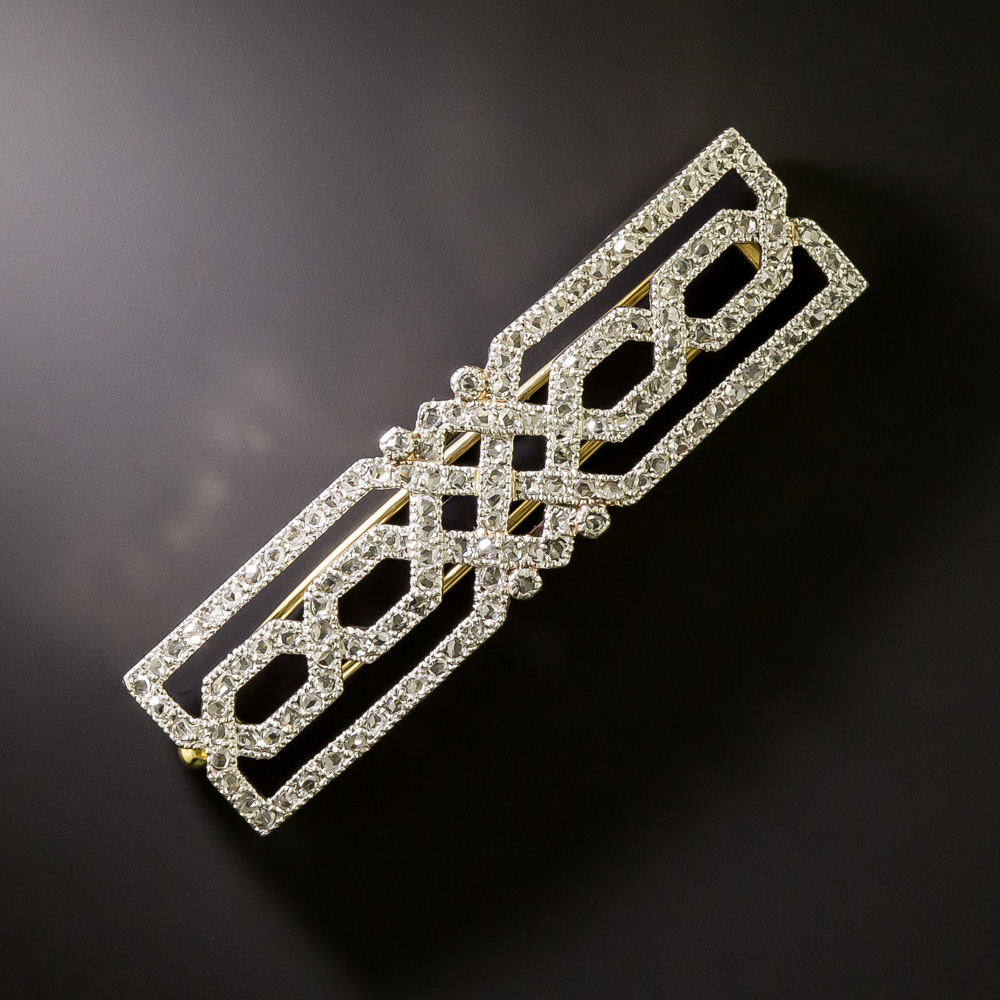 French Early-Art Deco Diamond Barrette