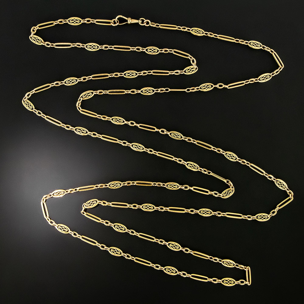 French Long 66” Antique Chain, c.1838-1847