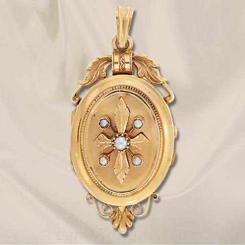 French Seed Pearl Locket