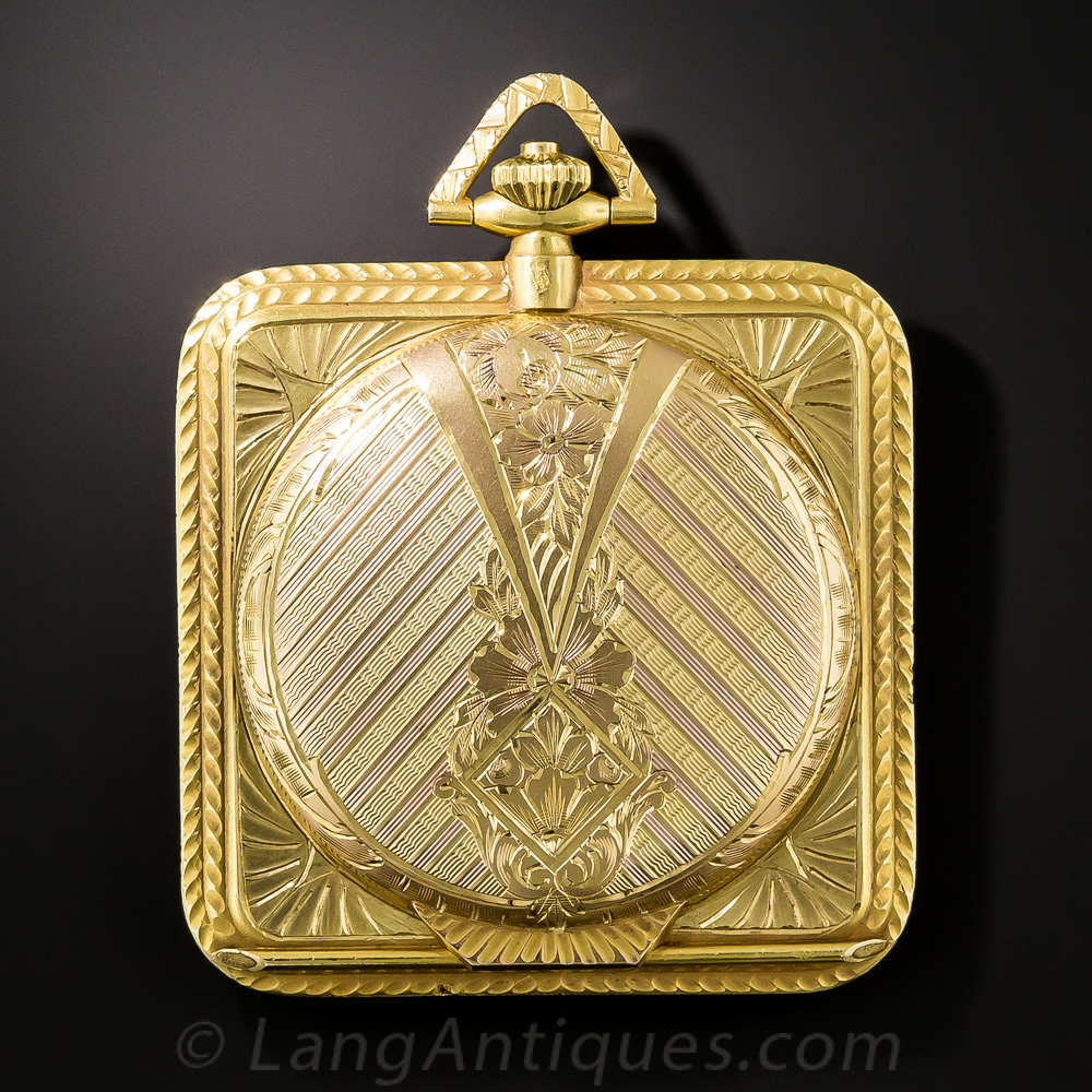 French Square Case Gent's Pocket Watch