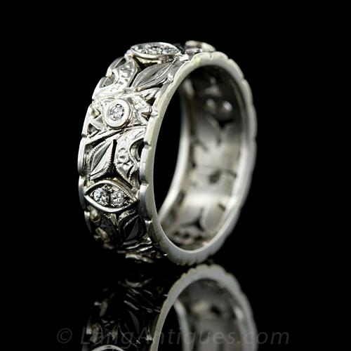 Fully Round Fancy Diamond Wedding Band