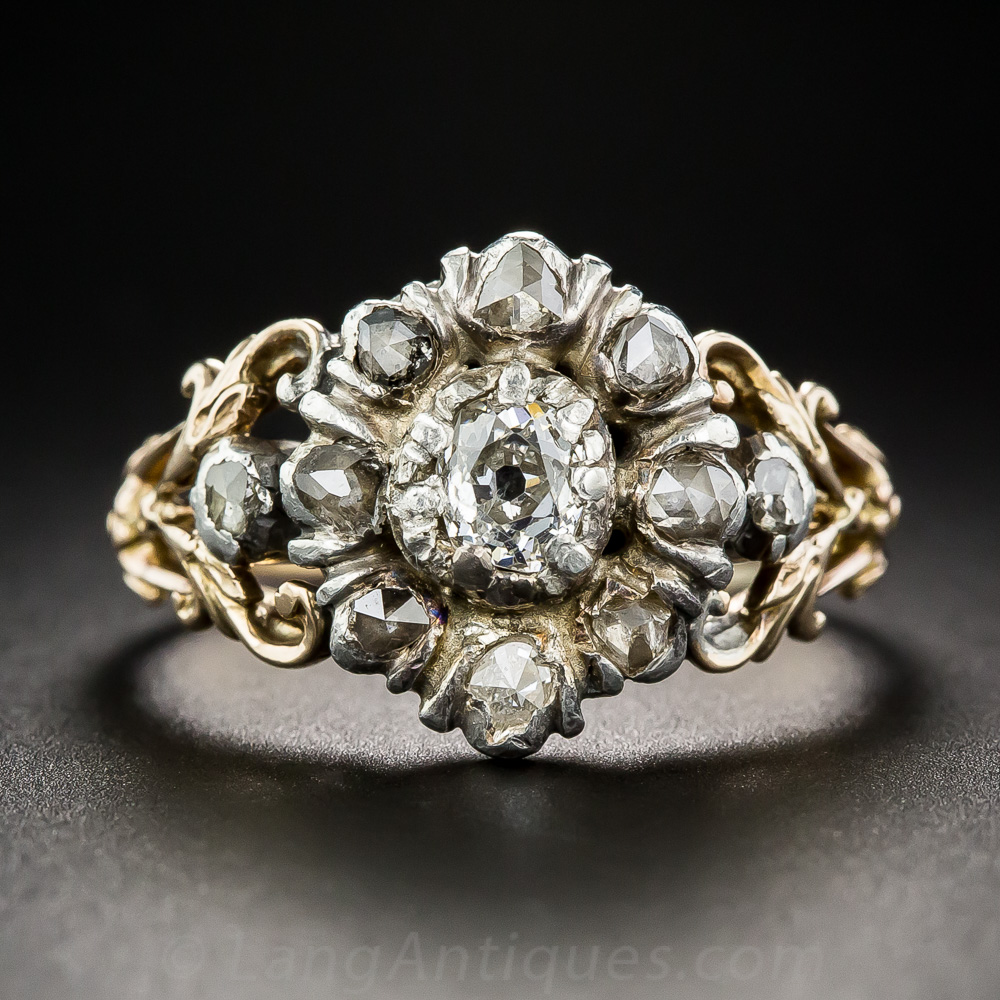 Georgian Diamond Cluster Ring