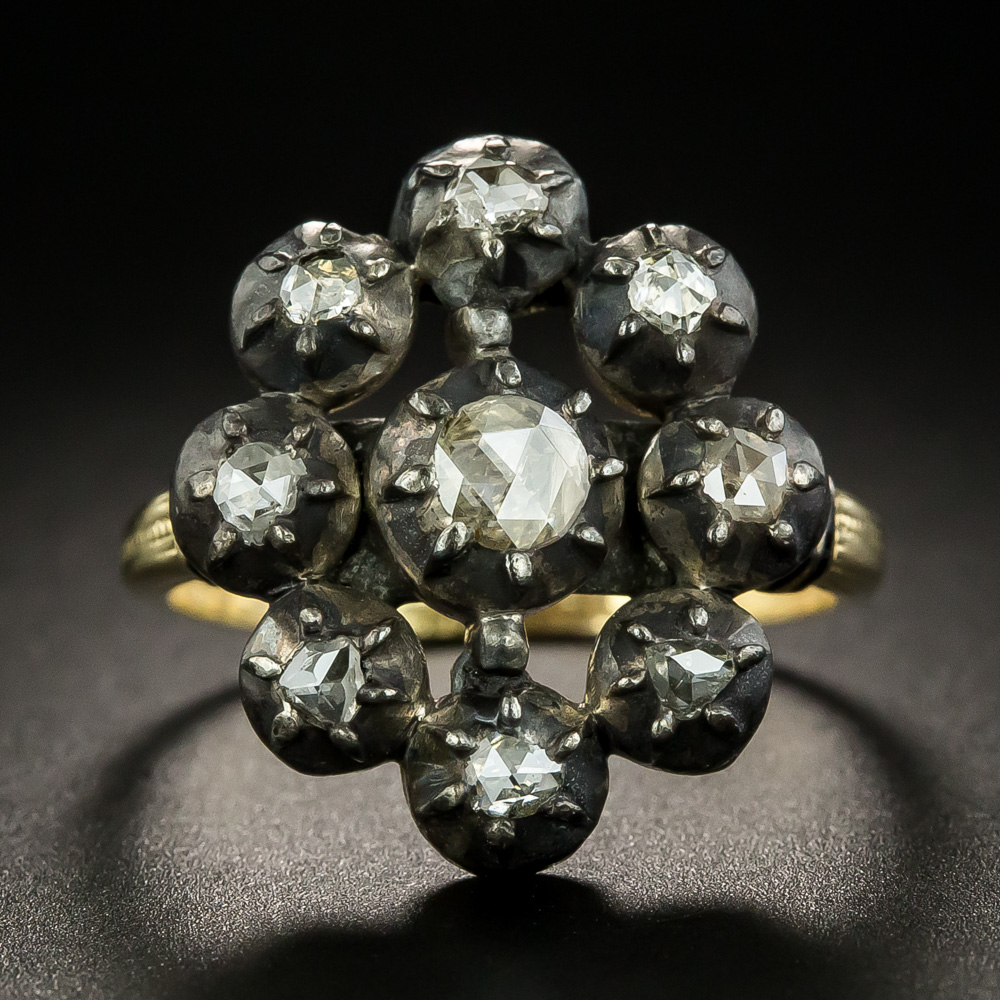 Georgian Diamond Cluster Ring