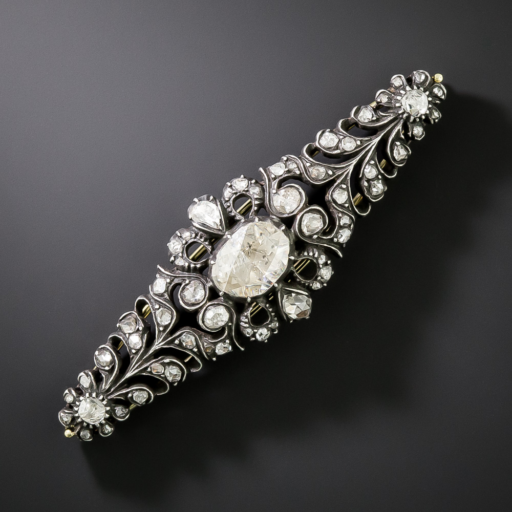 Georgian-Style Rose-Cut Diamond Barrette, Netherlands
