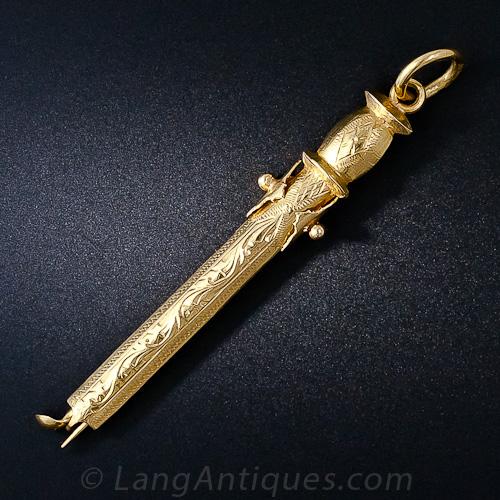 Gold Utility Tool Pendant