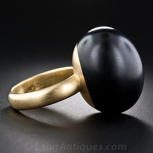 Gump's Modern Black Jade Ring
