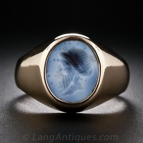 Hard Stone Intaglio Ring